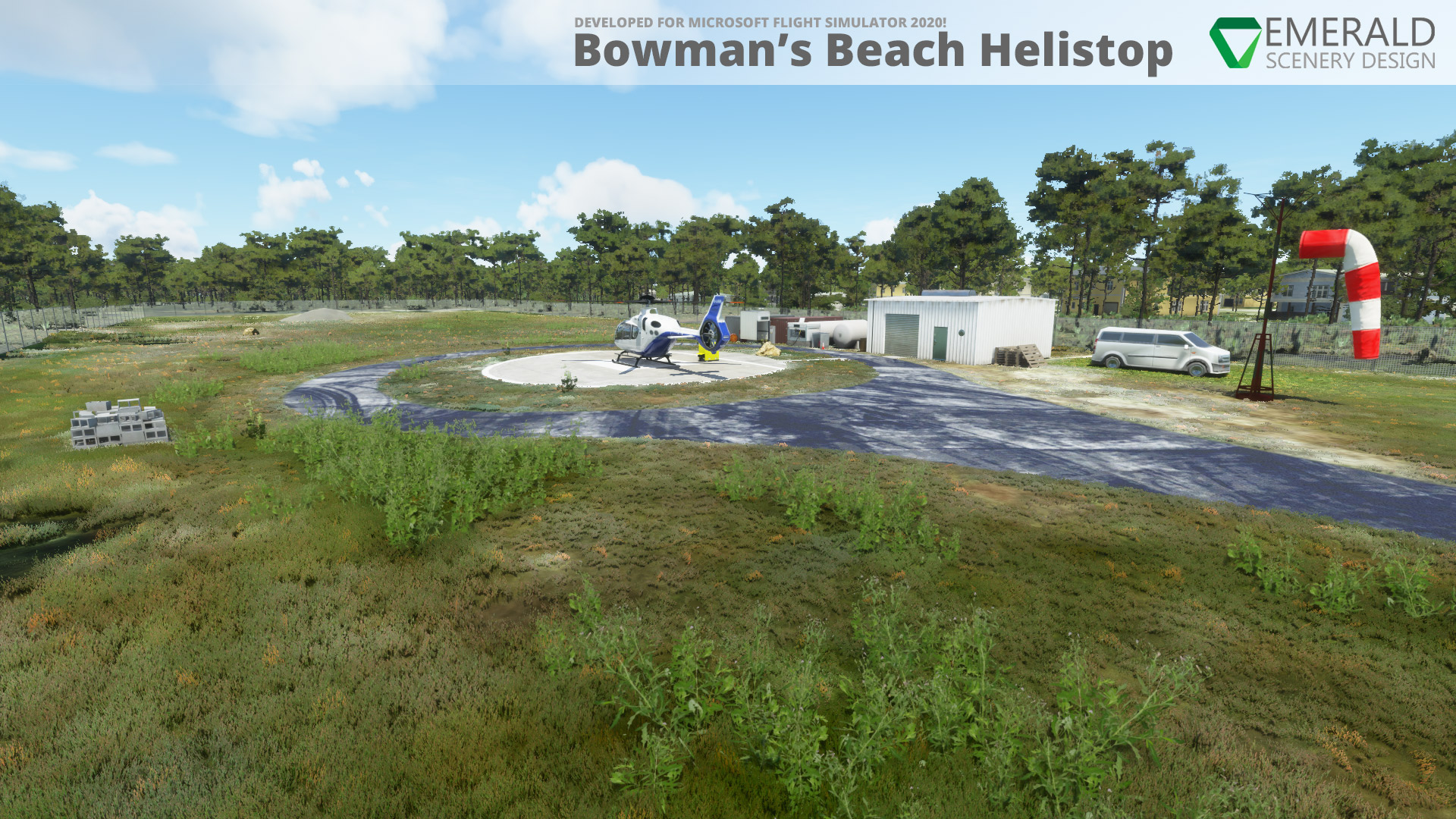 Bowman's Beach Helistop | MSFS 2020 | Emerald Scenery Design